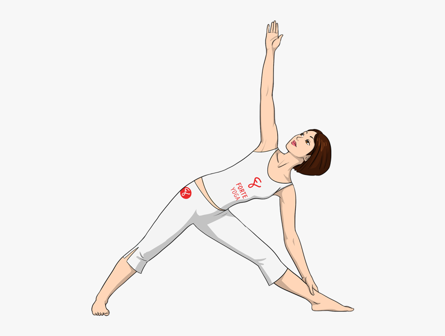Extended Triangle Yoga Pose - Stretching , Free Transparent Clipart ...