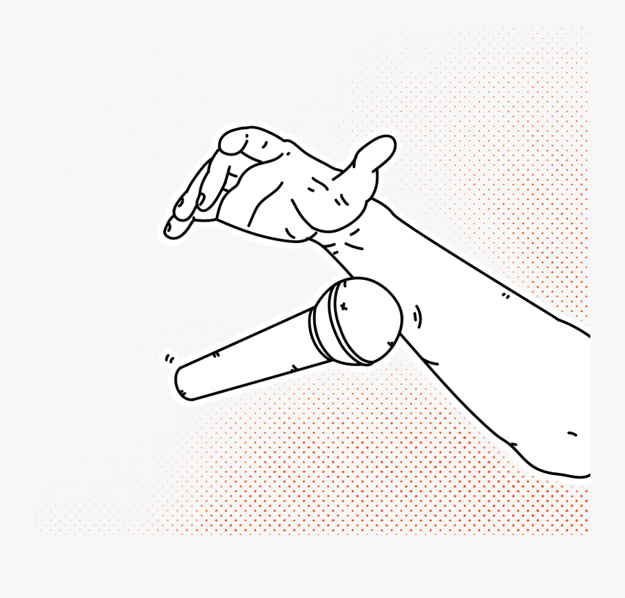 Mic Drop Banner V2 - Hand Drop The Mic , Free Transparent Clipart ...