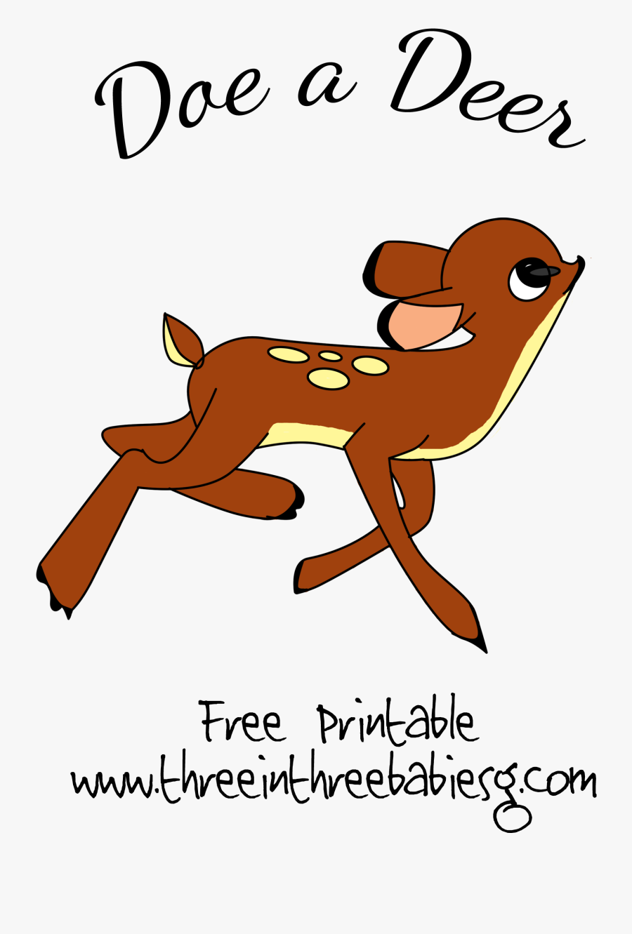 Clip Art Free Doe A Simple - Doe A Deer Poem , Free Transparent Clipart ...