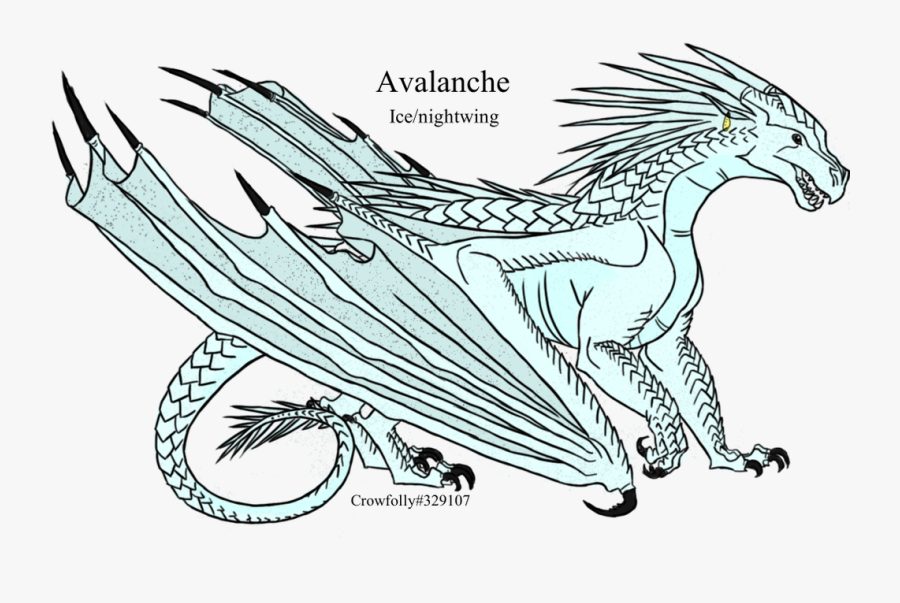 Avalanche, The Icewing Nightwing Hybrid - Wings Of Fire Icewing Base ...