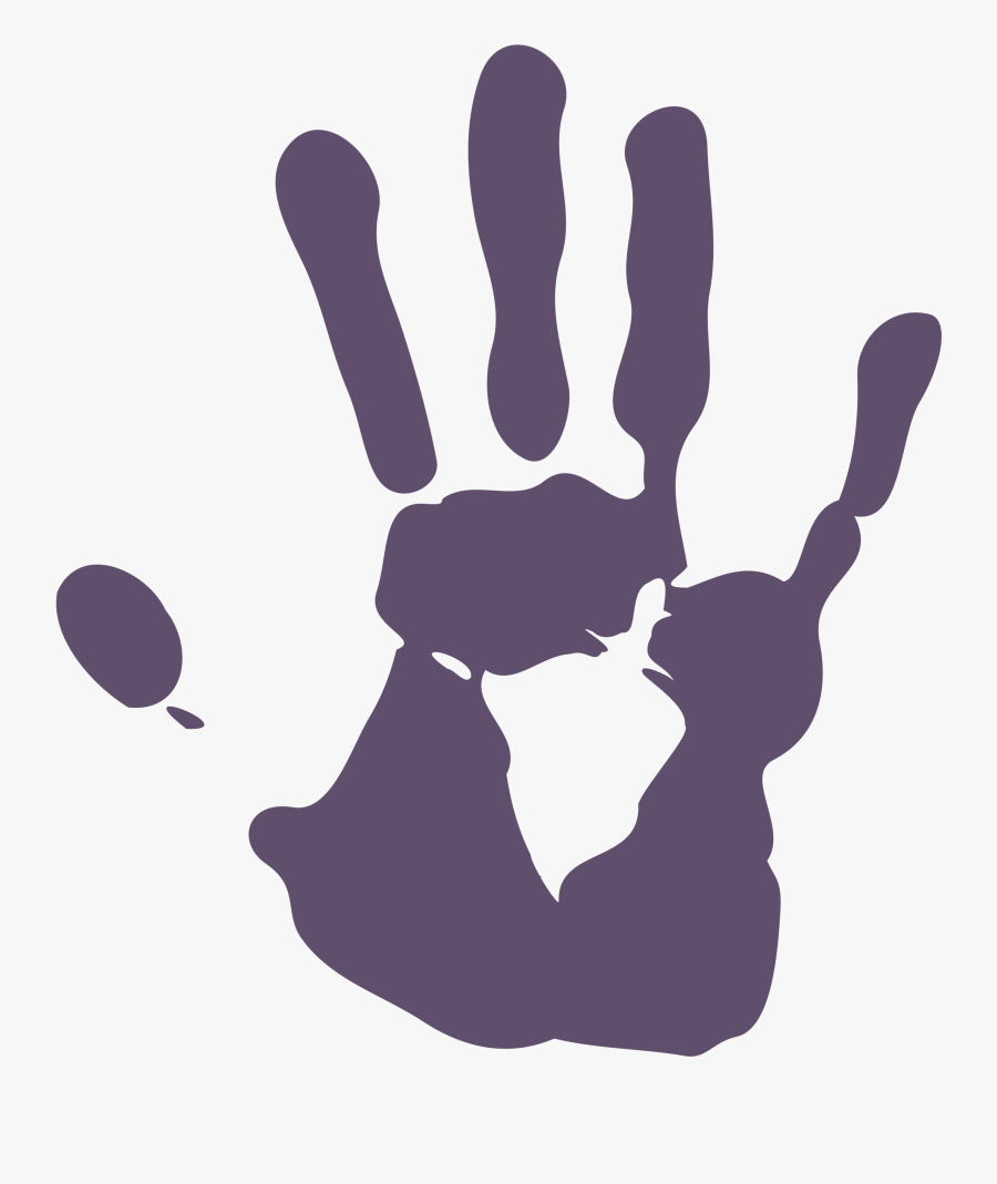 Handprint Clipart Black And White - Clip Art Palm Hand , Free ...