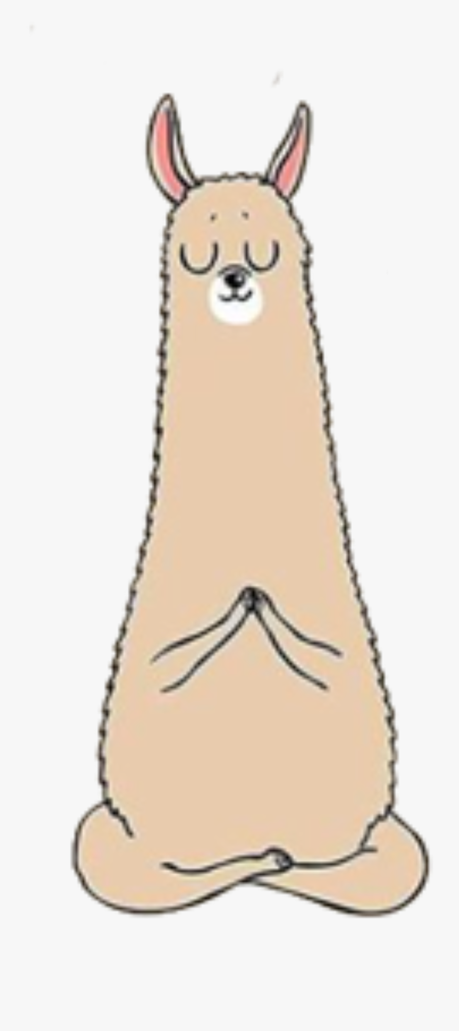 #namaste #llama #cute #draw #freetoedit - Llama , Free Transparent ...