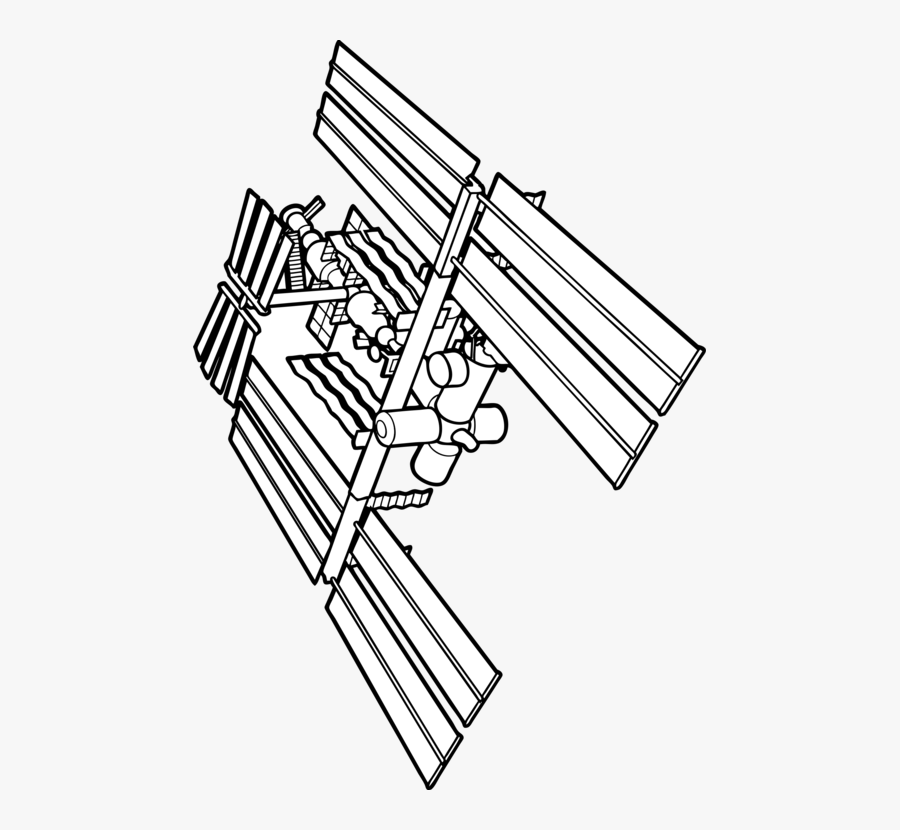 Line Art,angle,material - Nasa Space Station Sketch , Free Transparent ...