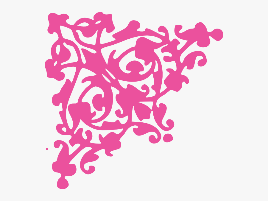 Pink Damask Corner Transparent , Free Transparent Clipart - ClipartKey
