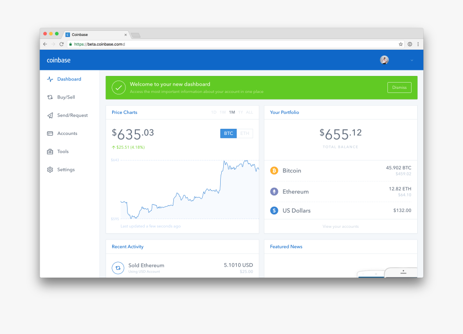Clip Art A New Ui For - Coinbase Million Dollar Account , Free ...