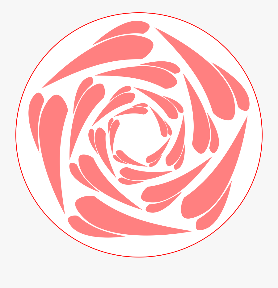 Pink,line Art,plant - Circle , Free Transparent Clipart - ClipartKey