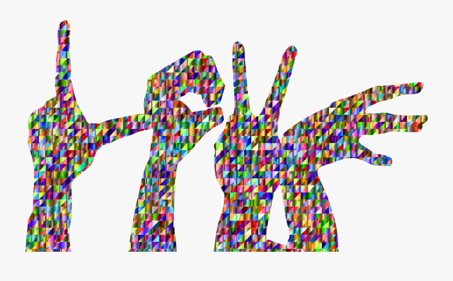 Chromatic Triangles Love Hands Silhouette Clip Arts - Clip Art , Free ...