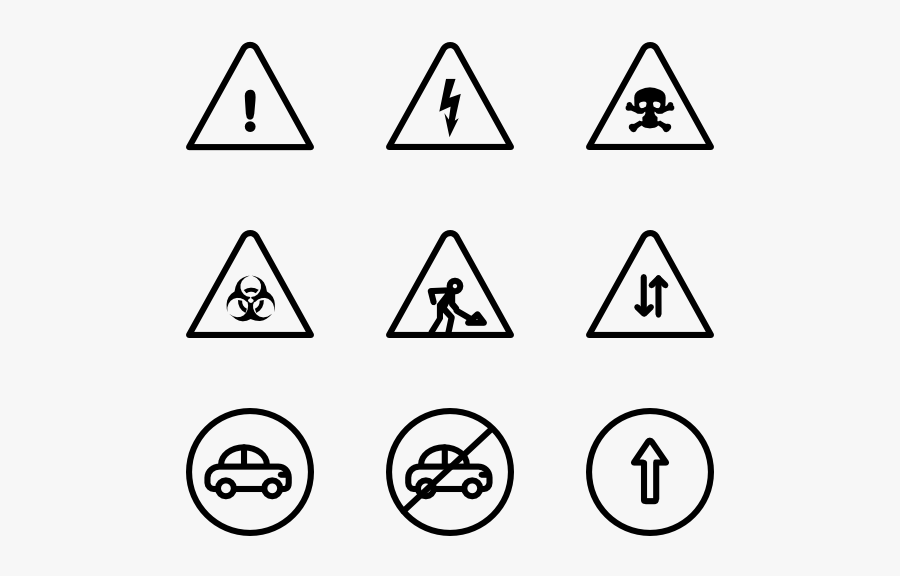 Triangle Icons - Traffic Sign Drawing , Free Transparent Clipart ...