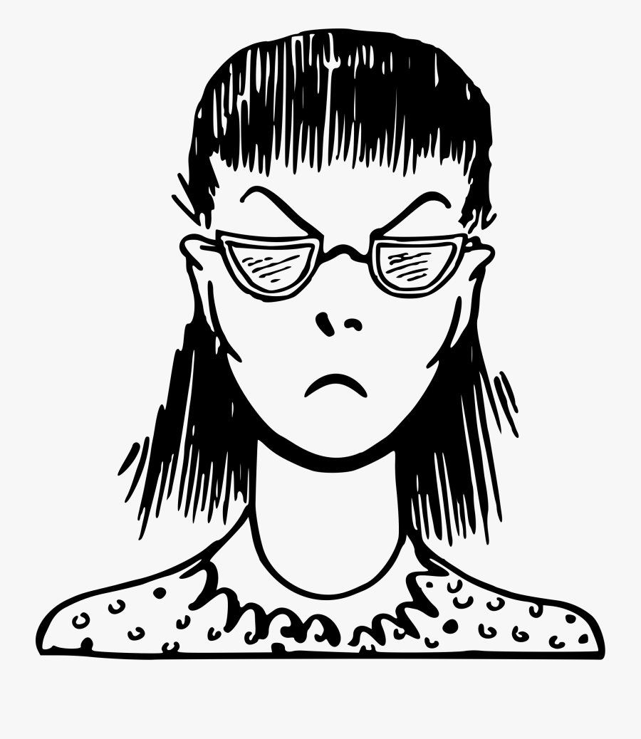 Emotion,hairstyle,art - Stern Face Clipart , Free Transparent Clipart ...