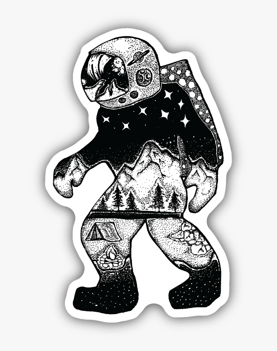 Space And Camp Scene Sticker - Cartoon , Free Transparent Clipart ...