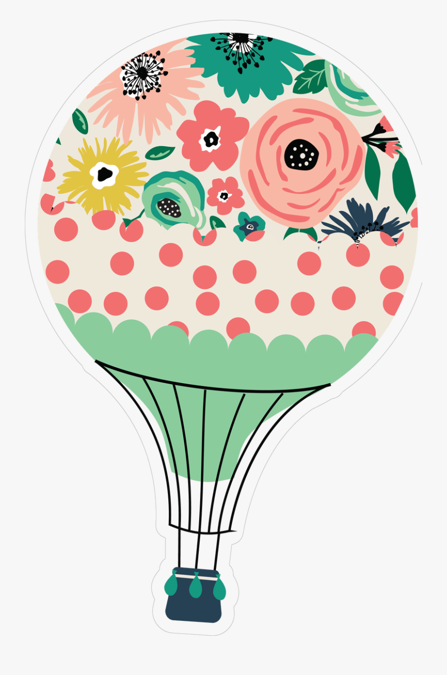 Hot Air Balloon With Girl Clip Art , Free Transparent Clipart - ClipartKey