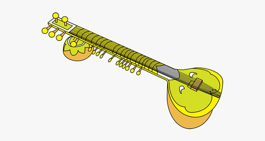 Sitar Png Transparent Images - Sitar Instrument Of India Drawing , Free ...