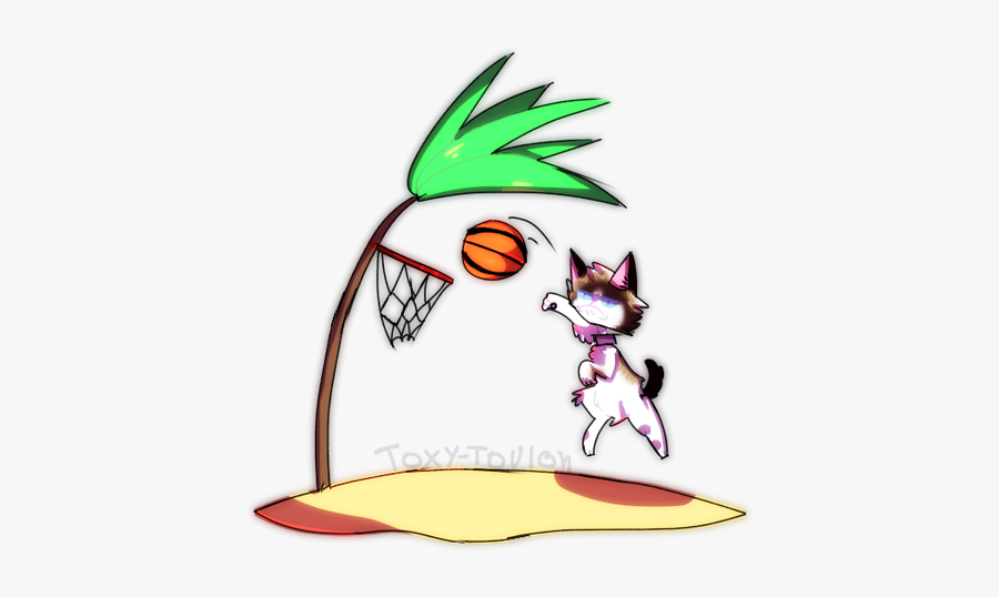 Grumpy Cat In A Desert Island Playing Basketball , Free Transparent ...