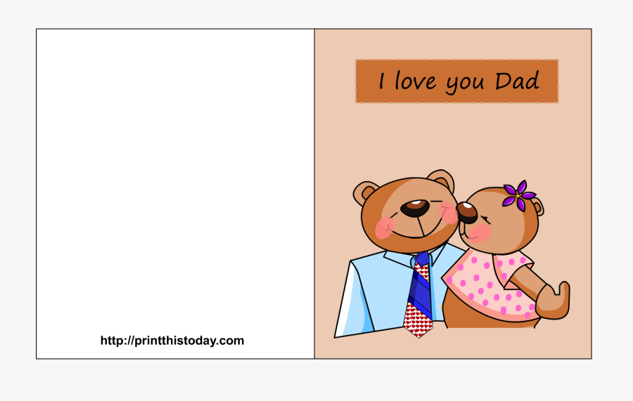 Valentine's Day Card Printable For Dad , Free Transparent Clipart ...