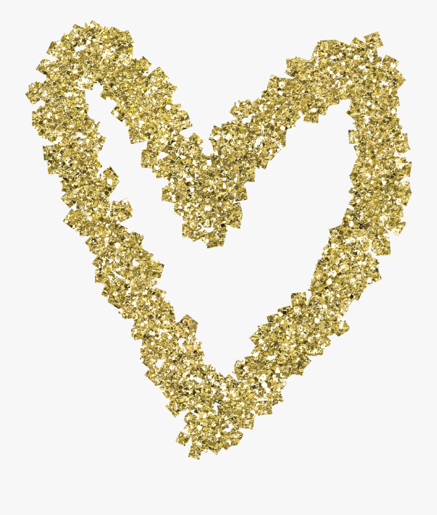 Gold Glitter Heart Web Flair Graphic - Gold Glitter Heart Clipart ...