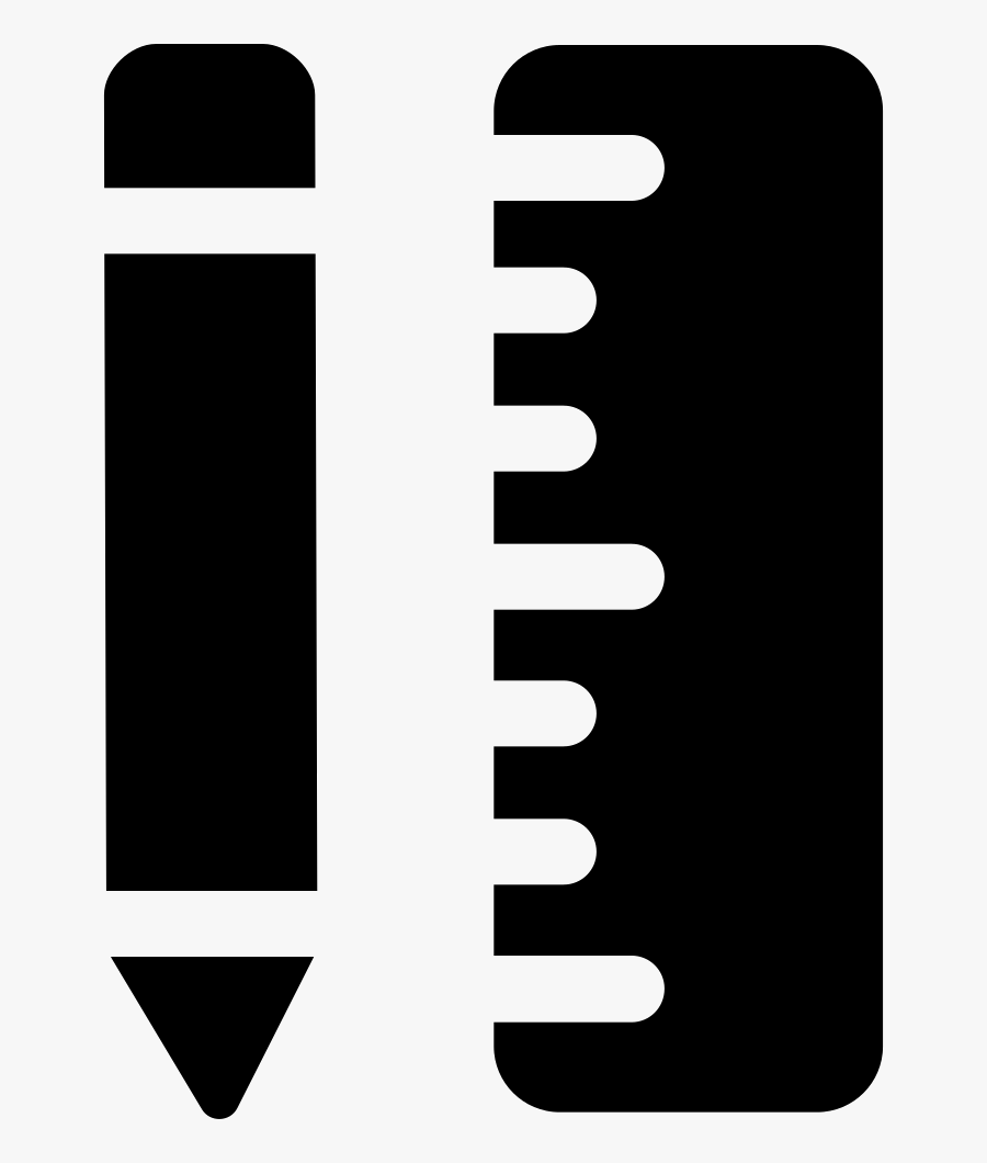Pencil And In Position - Vertical Ruler Png File , Free Transparent ...