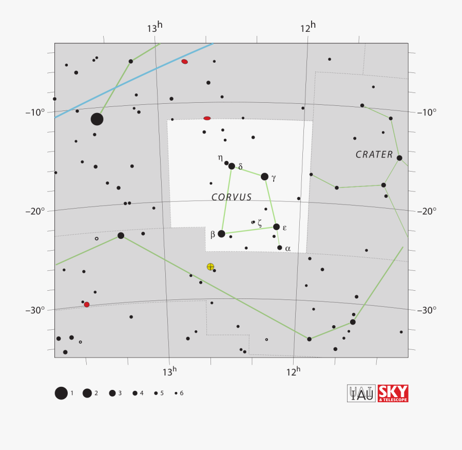 Transparent Constellation Png - Sky Map Corvus , Free Transparent ...