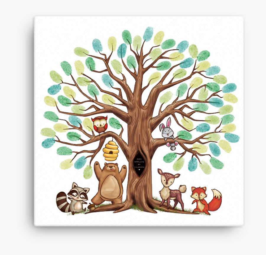 Fingerprint Tree Canvas , Free Transparent Clipart - ClipartKey