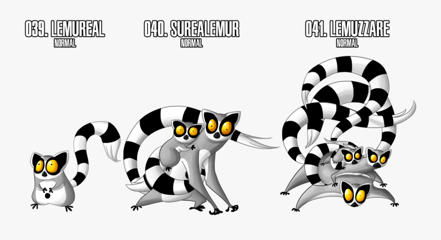 298kib, 1264x632, Lemur Orgy - Ring Tailed Lemur Pokemon , Free ...