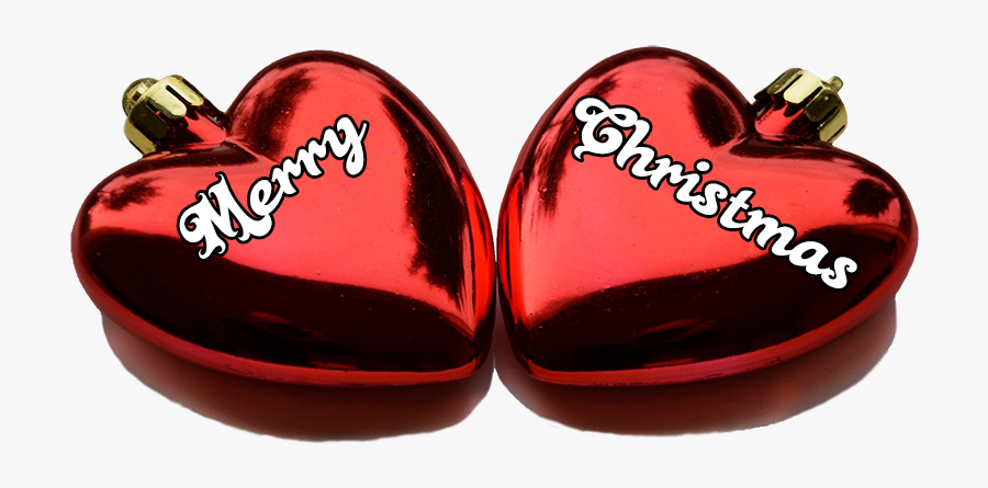 Merry Christmas Greeting On Hearts - Heart , Free Transparent Clipart ...