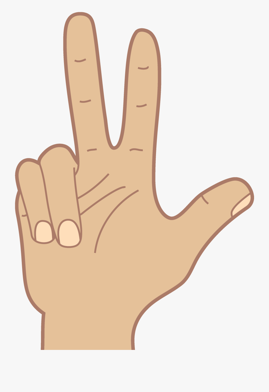Clipart Hand Signing - Sign Language Numbers 3 , Free Transparent ...
