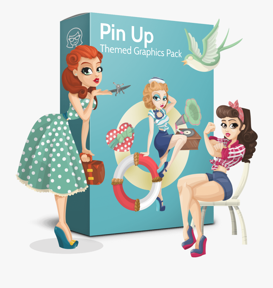 Clip Art Pinup Girl Vector - Cartoon , Free Transparent Clipart ...