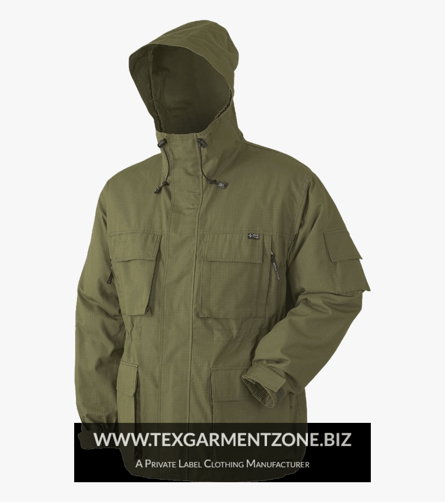 Mens Ripstop High Neck Windproof Jacket - Parka Png , Free Transparent ...