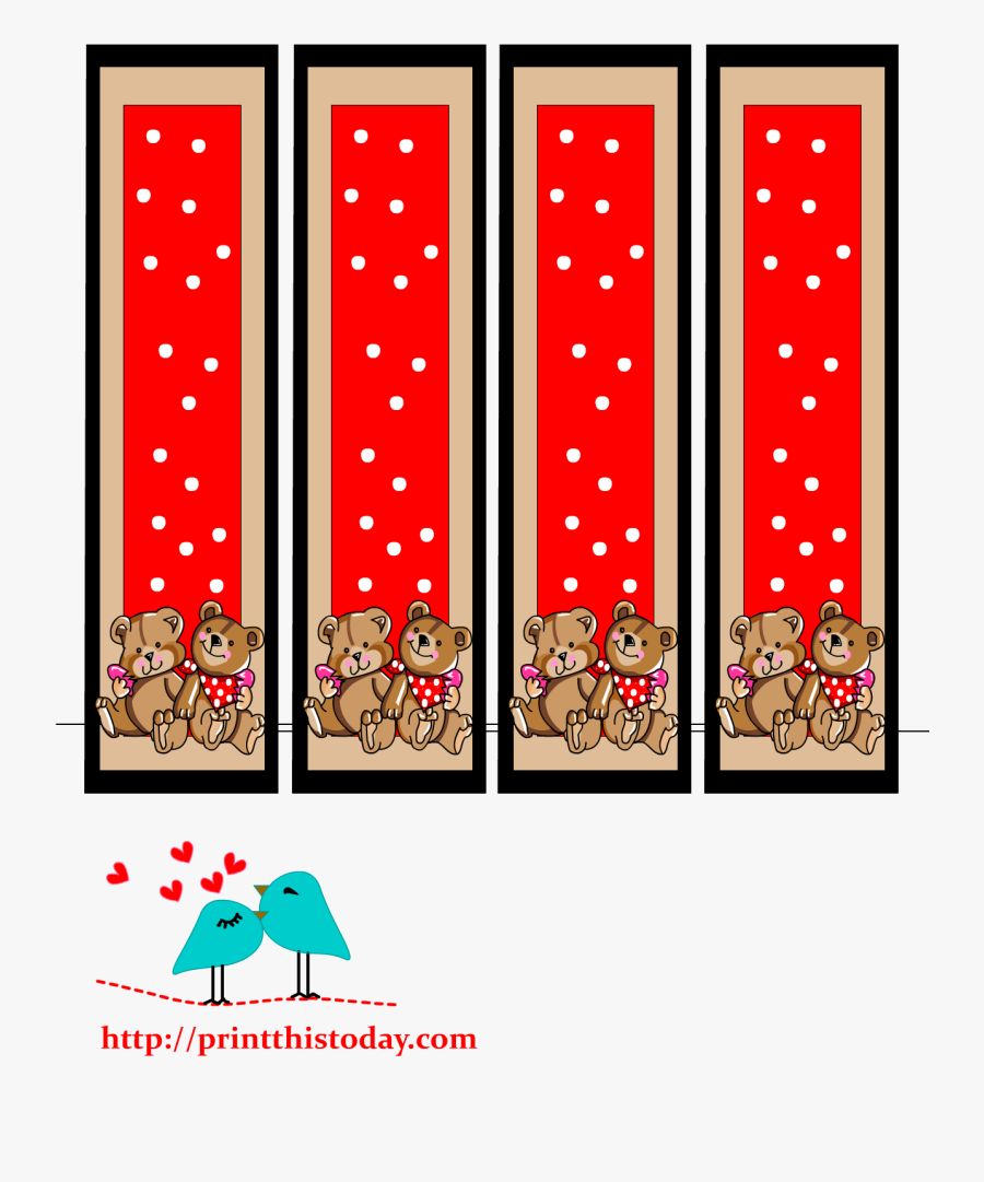 Bookmarks With Two Cute Teddy Bears - Teddy Bear Bookmark Printable ...