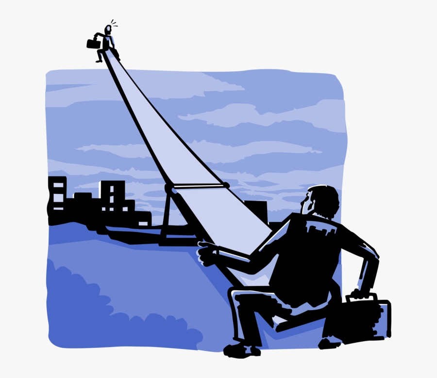 Vector Illustration Of Business Teeter-totter Seesaw - Illustration ...