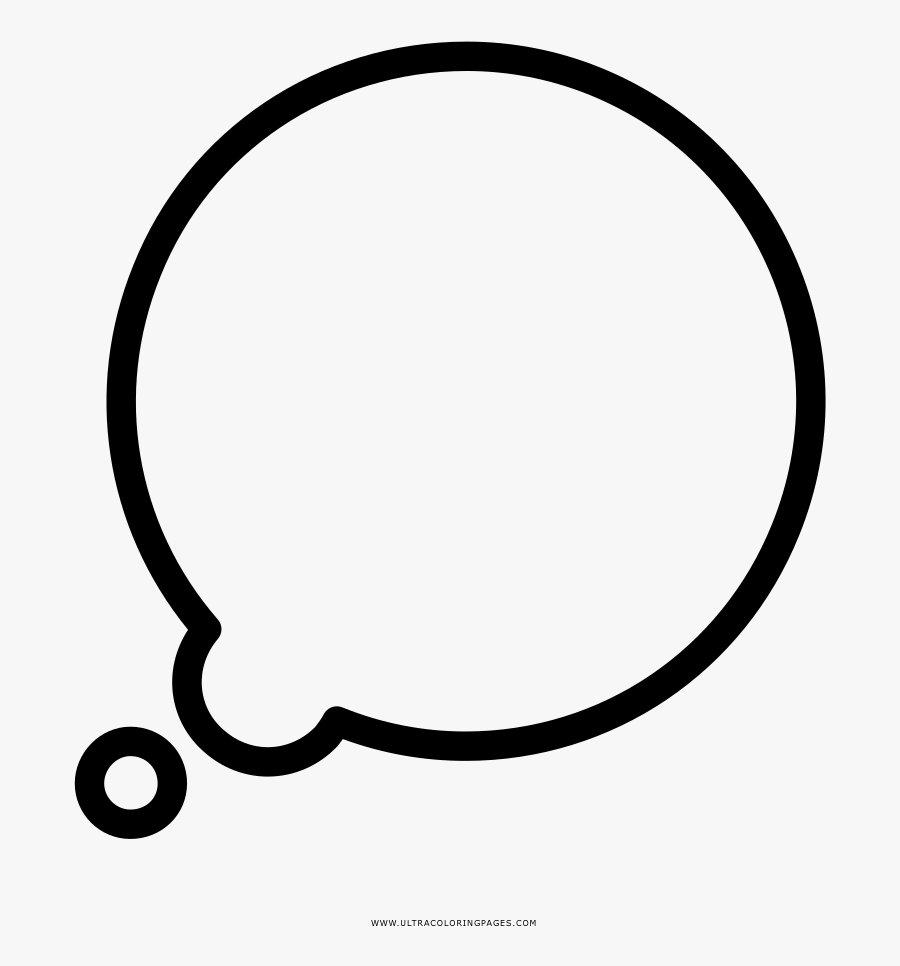 Thought Bubble Coloring Page - Circle , Free Transparent Clipart ...
