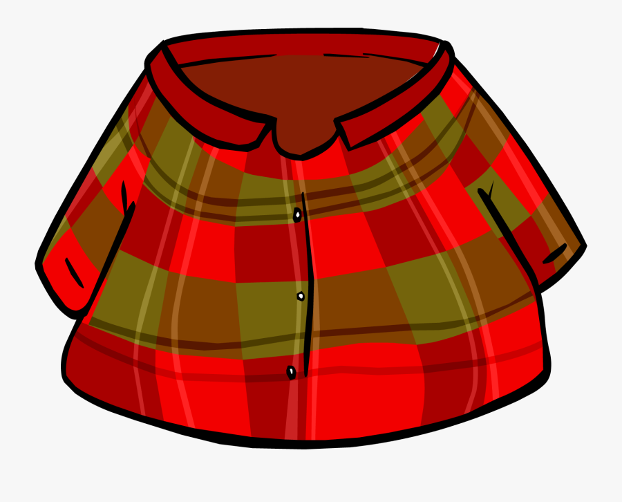Flannel Shirt Club Penguin - Red Plaid Shirt Clipart , Free Transparent ...