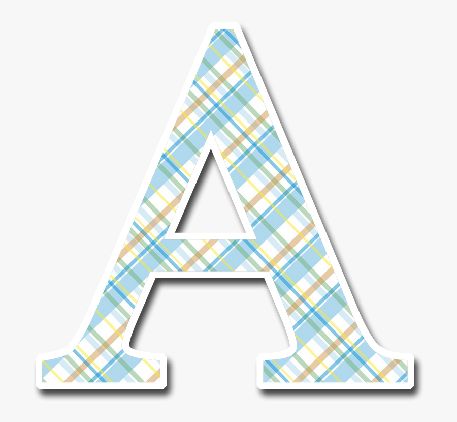Letter R Blue Tan Plaid Granny Enchanted Png , Free Transparent Clipart ...