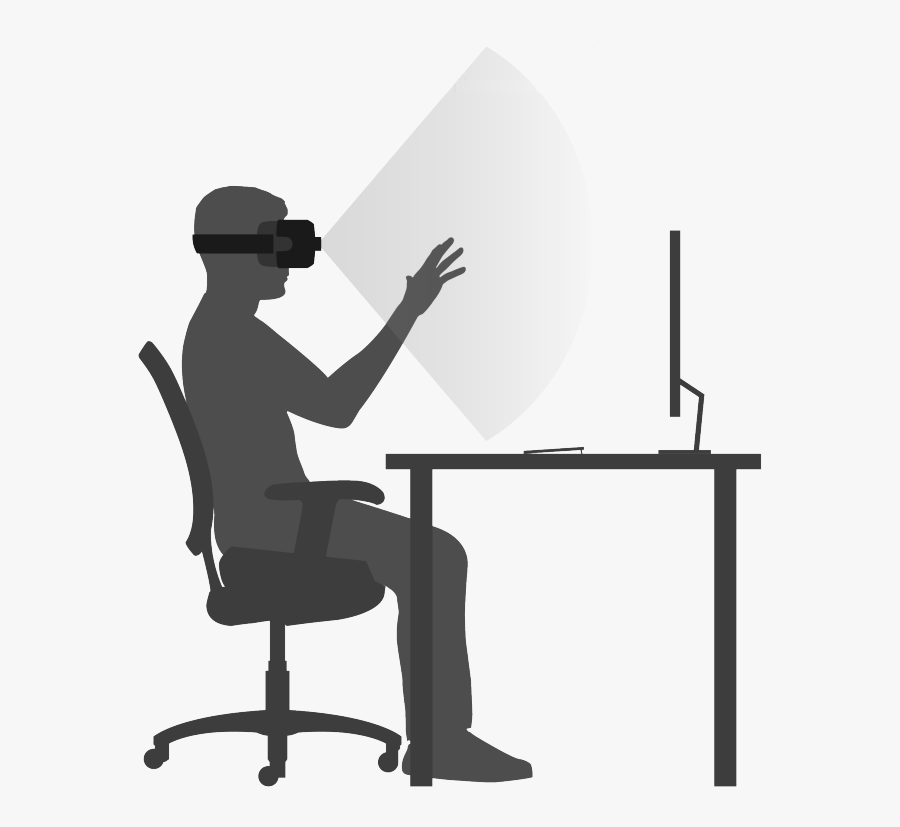 Clipart Desk Seated - Leap Motion Setup , Free Transparent Clipart ...
