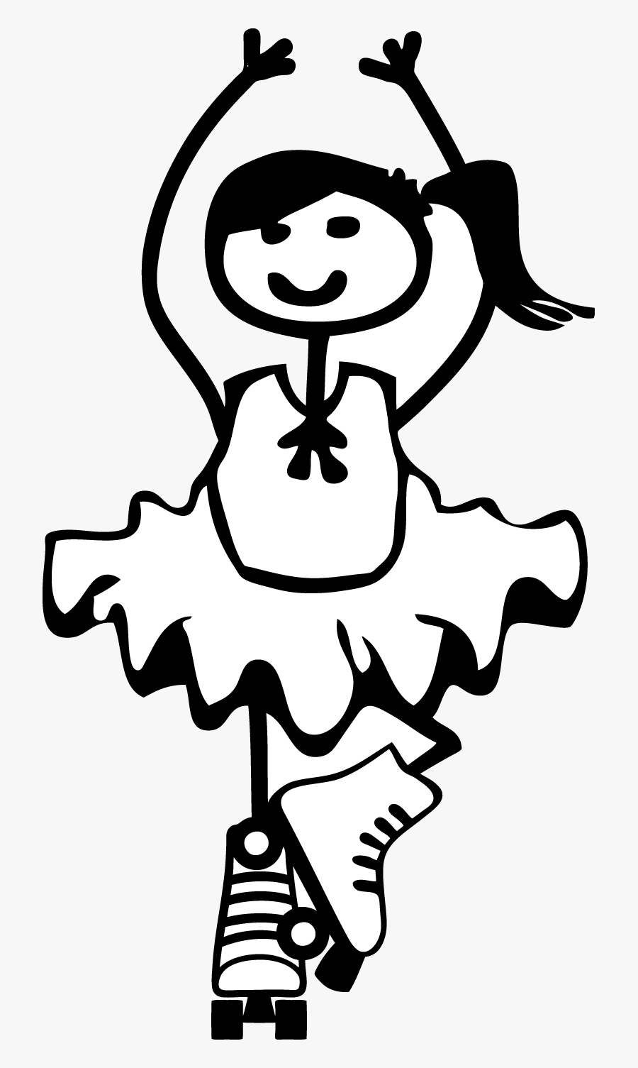 Families Clipart Roller Skating - Stick Figure Roller Skating , Free ...