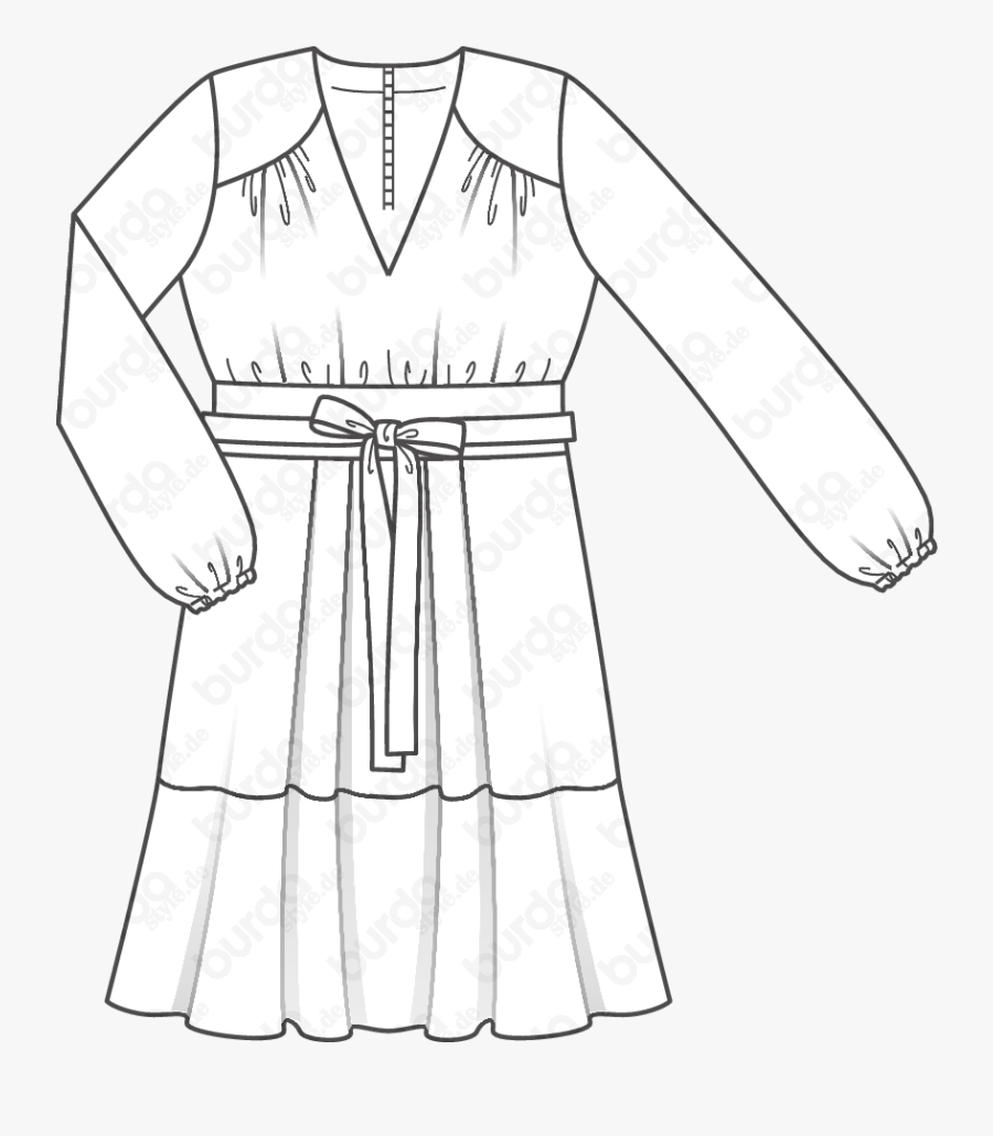 Clip Art Robe Outline - Line Art , Free Transparent Clipart - ClipartKey