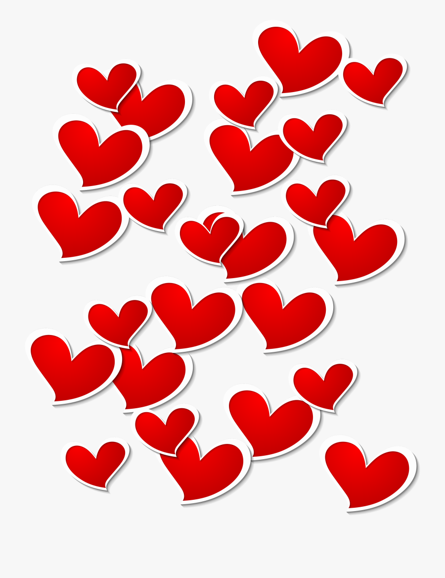 Heart Valentine"s Day Clip Art - Red And White Hearts Png , Free ...