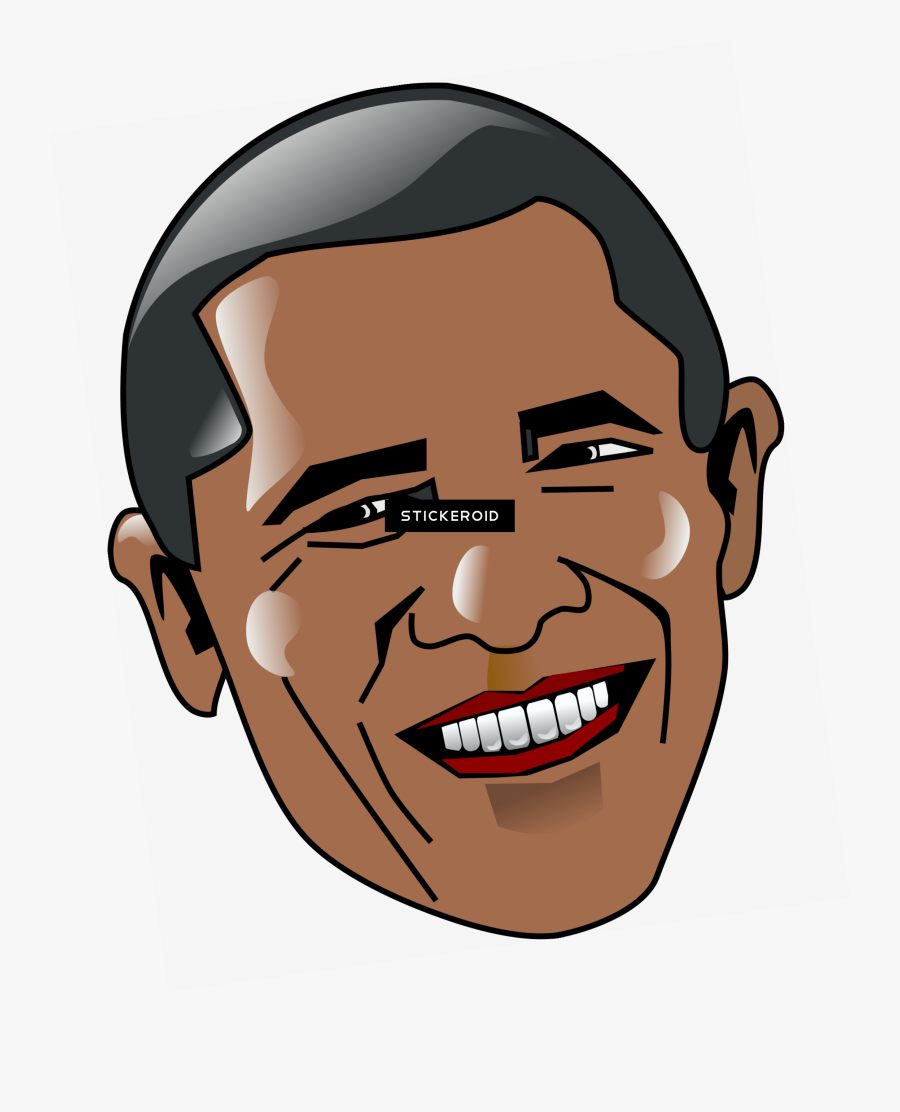 Transparent Obama Clipart - Obama Cartoon Face Png , Free Transparent ...