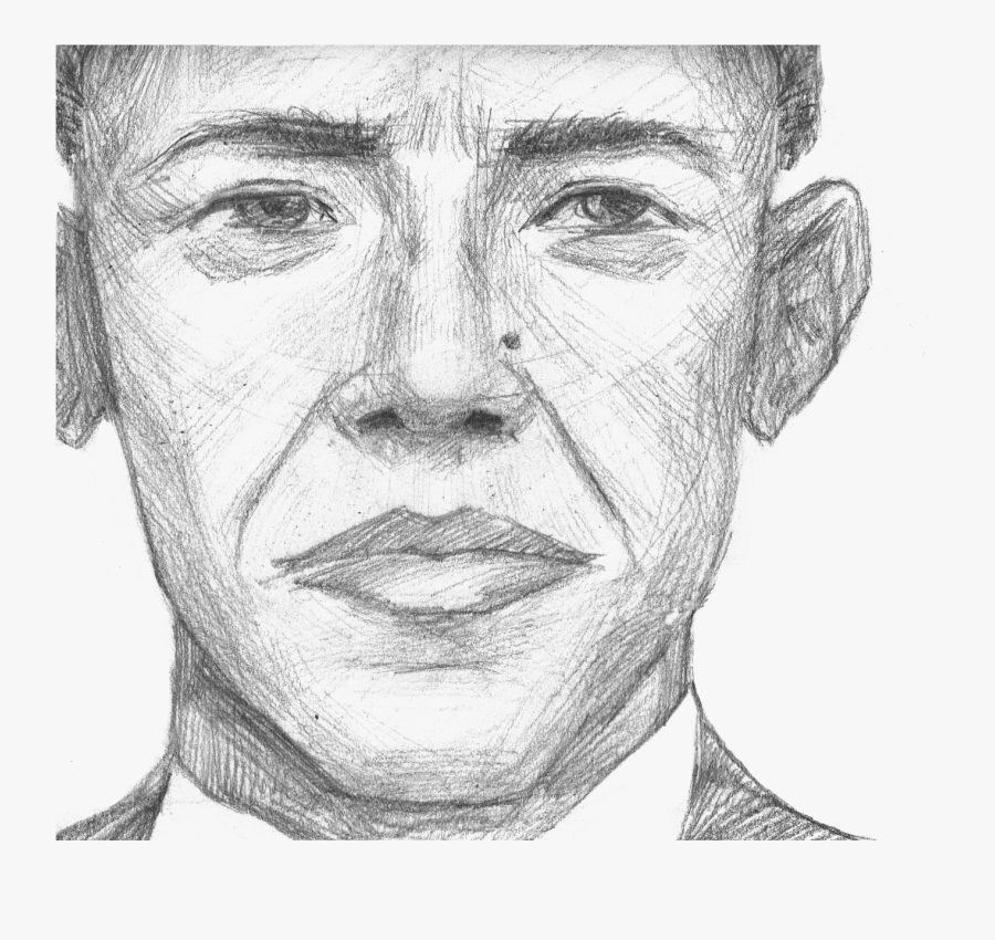 Obama Drawing Sketch - Sketch , Free Transparent Clipart - ClipartKey