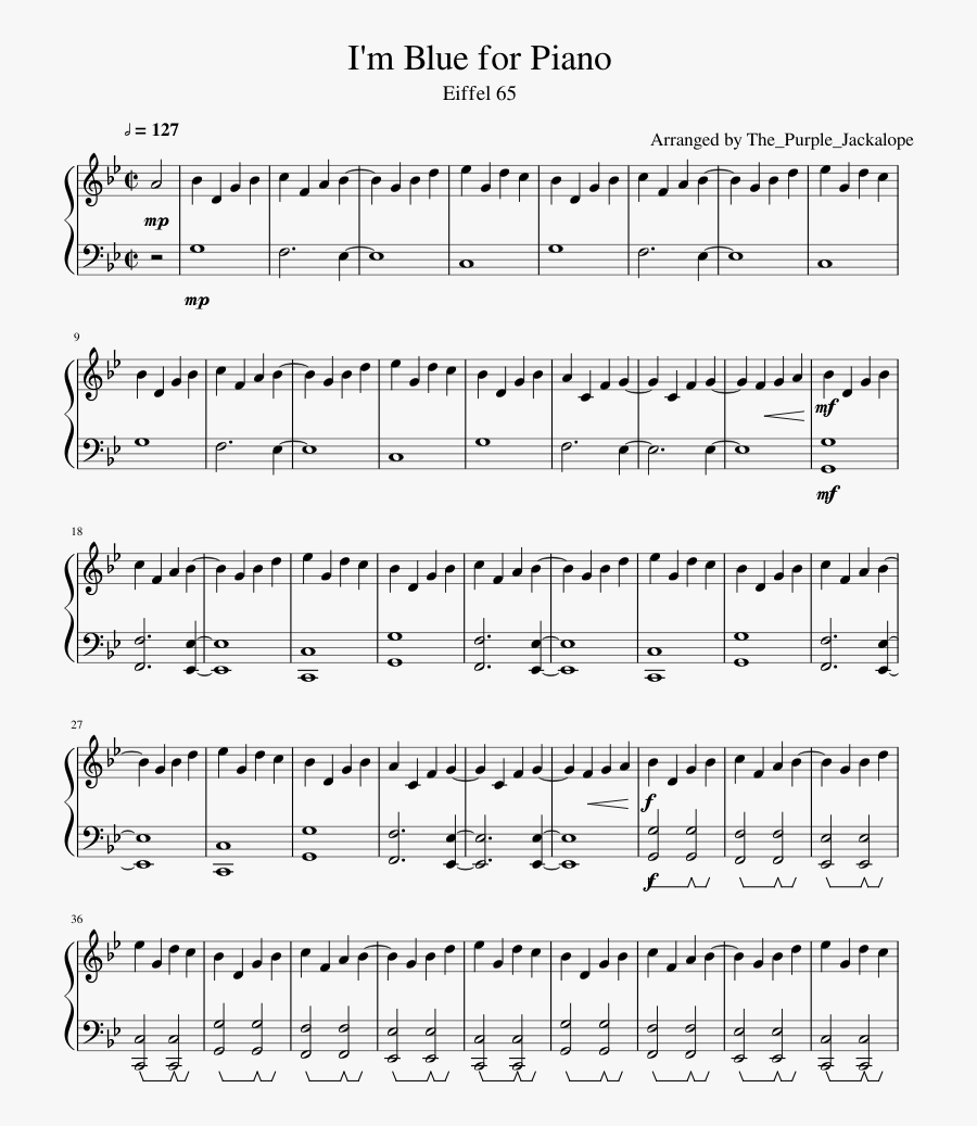 I M Blue Piano Notes , Free Transparent Clipart - ClipartKey