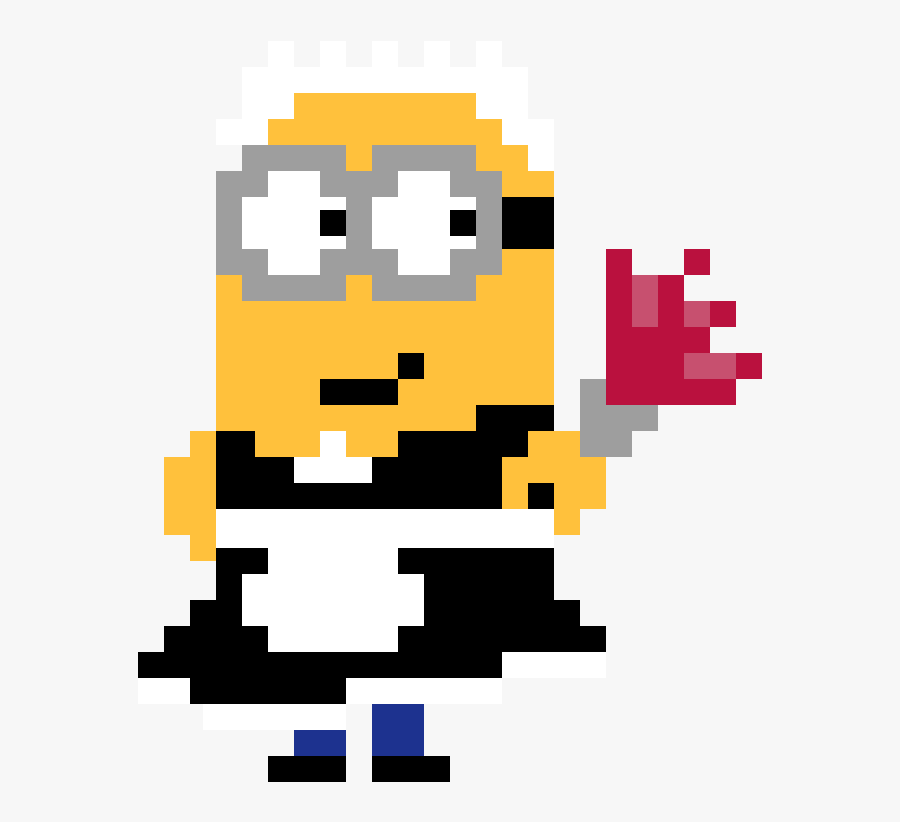 Pixel Art Minion Maid , Free Transparent Clipart - ClipartKey