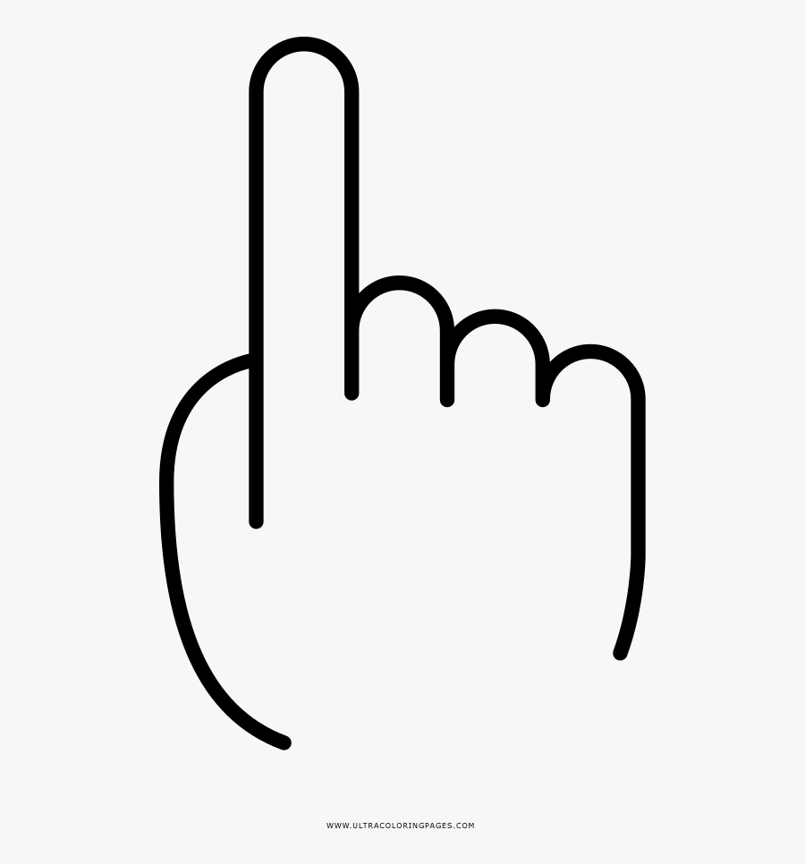 Pointer Finger Coloring Page Clipart , Png Download , Free Transparent ...
