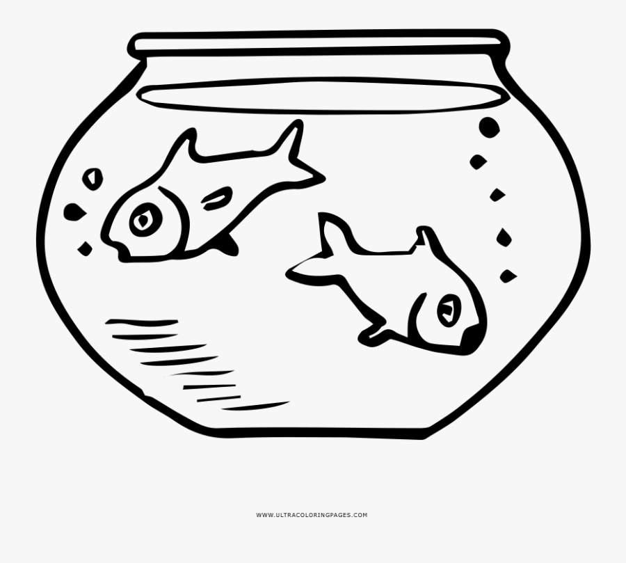 Fish Bowl Coloring Page - Bony-fish , Free Transparent Clipart - ClipartKey