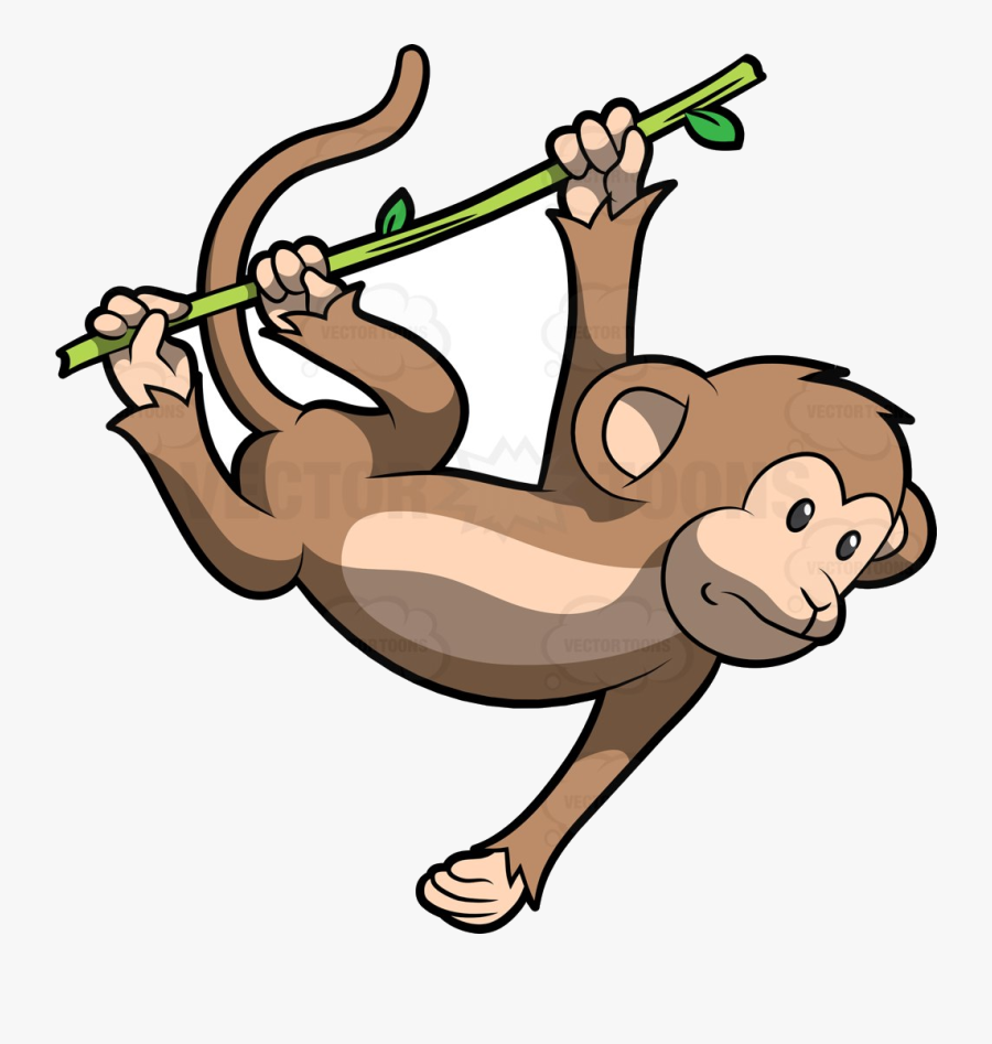 Monkey Swinging Clipart Free Best Transparent Png - Cartoon Monkey ...
