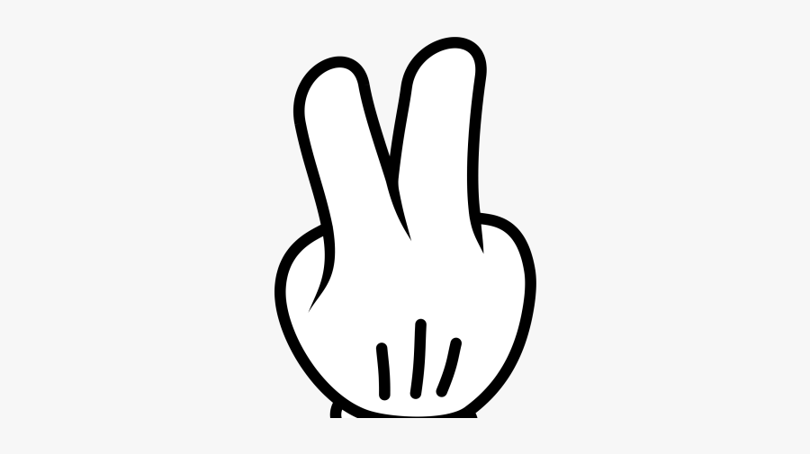 Hand Gesture Clipart Number One - Mickey Mouse Gloves Cartoon , Free ...