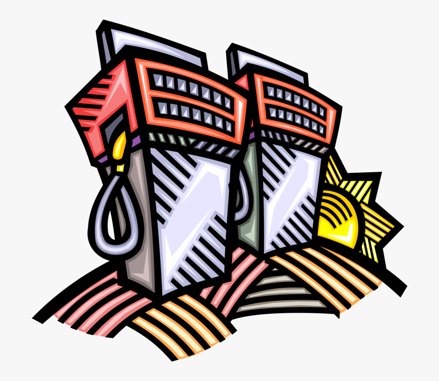 Vector Illustration Of Gasoline Petroleum Service Station , Free ...