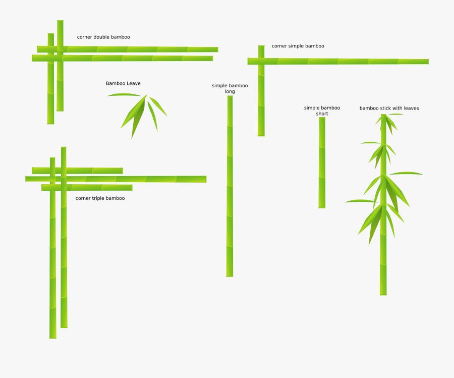 Bamboo - Black Border Line Design , Free Transparent Clipart - ClipartKey