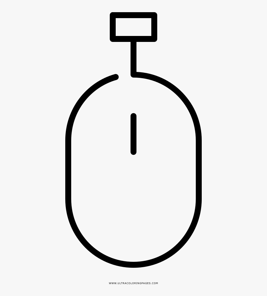 Computer Mouse Coloring Page - Line Art , Free Transparent Clipart ...