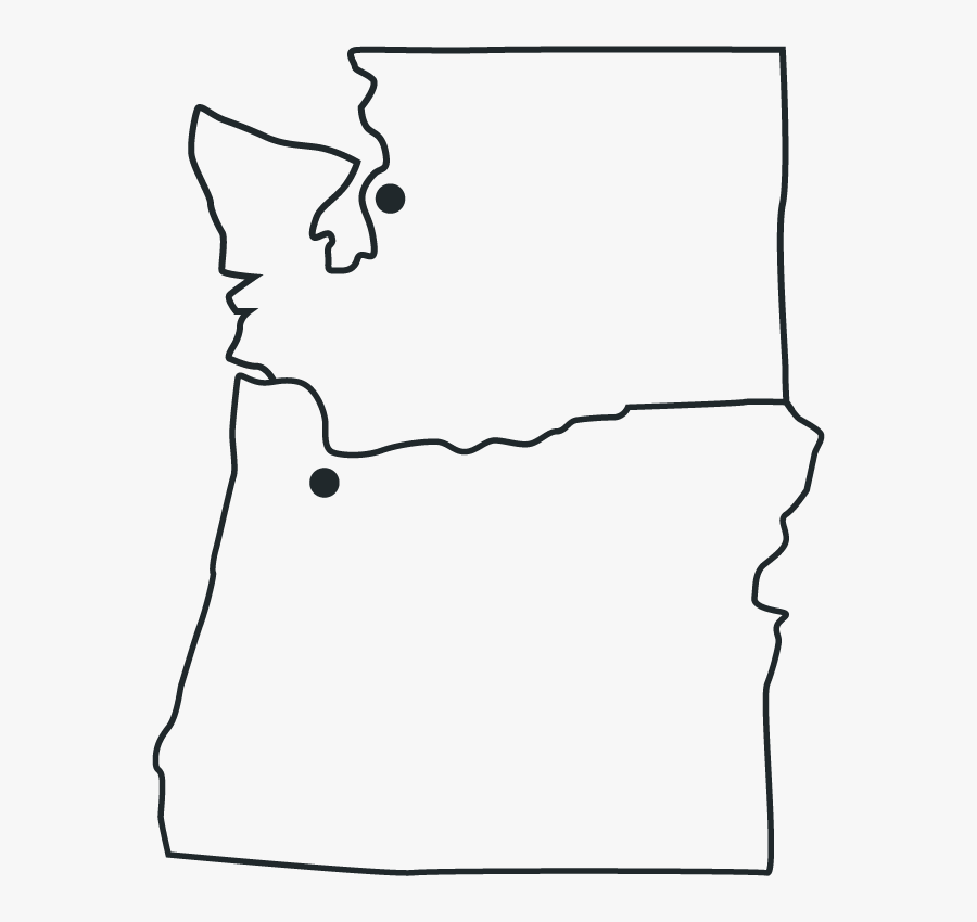 Oregon Washington Map - Washington Oregon Map Black And White , Free ...