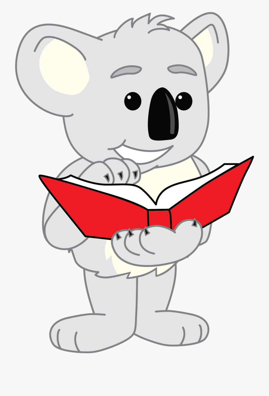 Koala Reading - Koala Reading A Book , Free Transparent Clipart ...