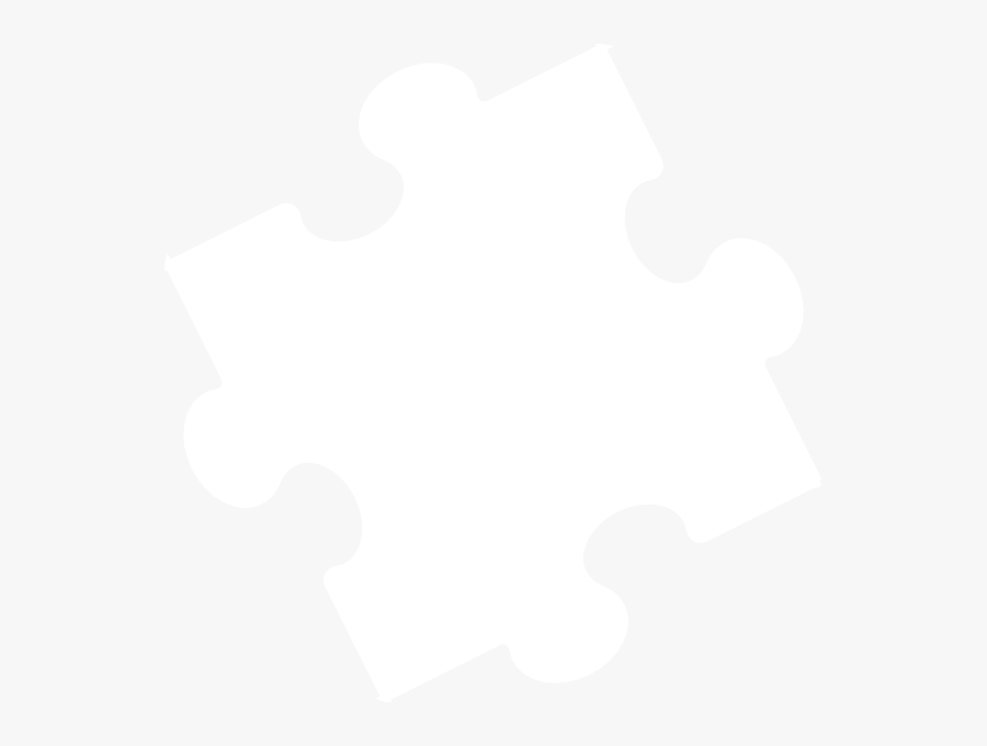 All White Puzzle Piece Clip Art At Clker - Puzzle Outline Png White ...